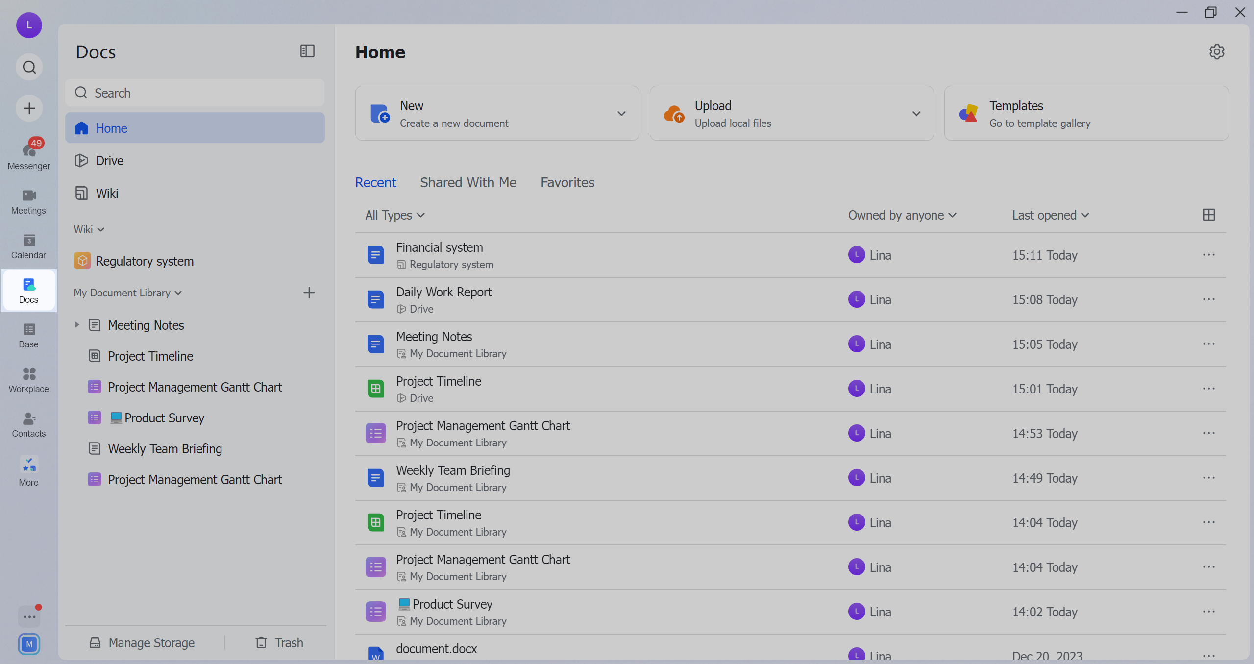 Get started with the new Feishu Docs homepage